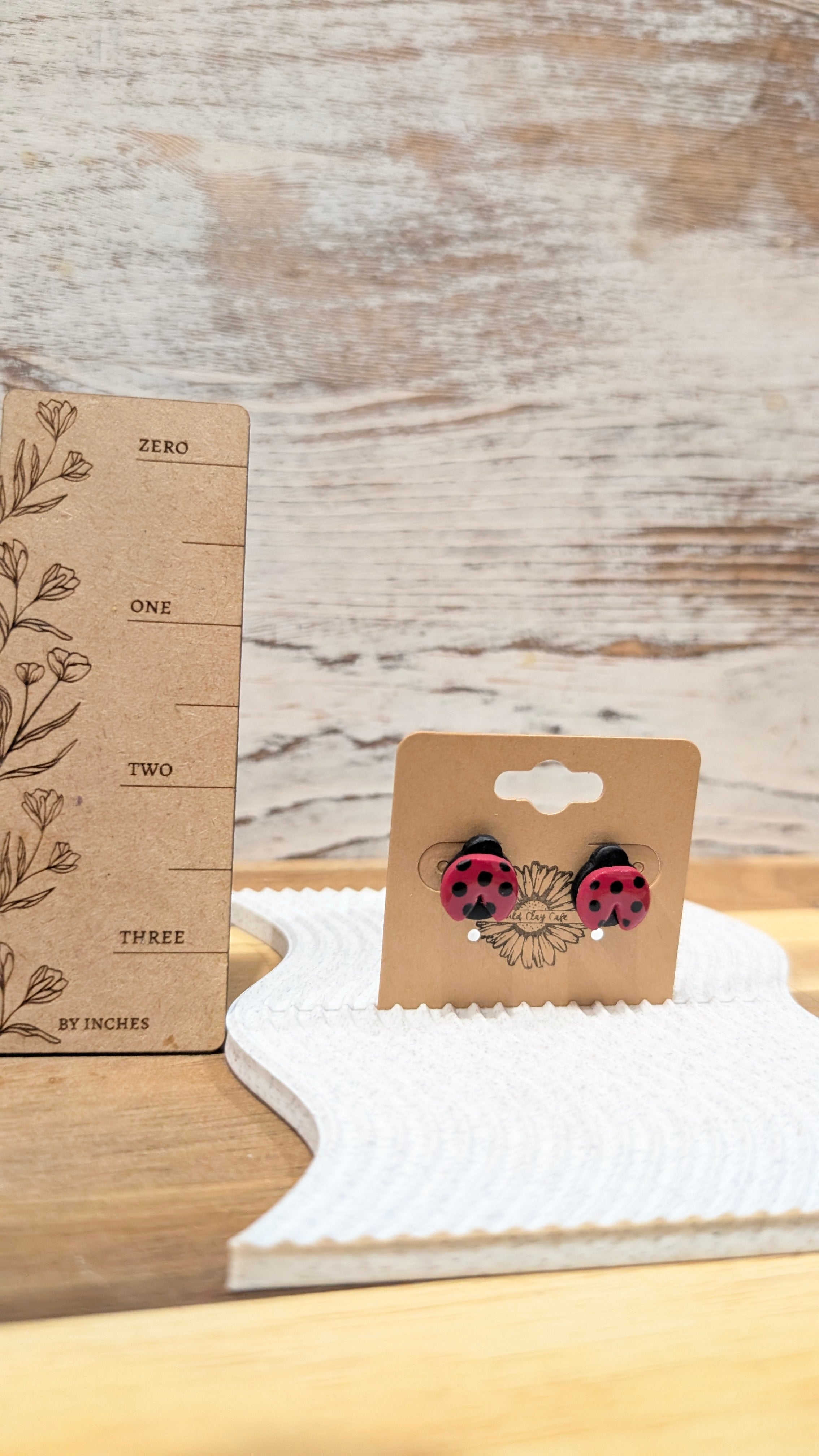 Francis Ladybug Studs – WildClayCafe